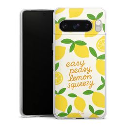 DeinDesign Google Pixel 8 Pro Handy Silikon H&uuml;lle Case transparent Handyh&uuml;lle Spruch Statement Lemon Silikon Case