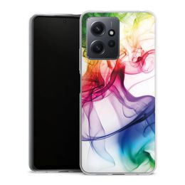 DeinDesign Xiaomi Redmi Note 12 4G Handy Silikon H&uuml;lle Case transparent Handyh&uuml;lle Rainbow Colour Water Silikon Case