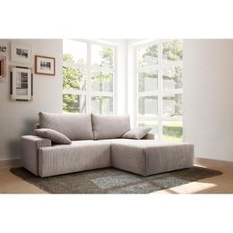 exxpo - SOFA FASHION Ecksofa »Orinoko, aktuelles Design und hoher Sitzkomfort, L-Form« inkl. Bettfunktion und Bettkasten, schöne Farben im...