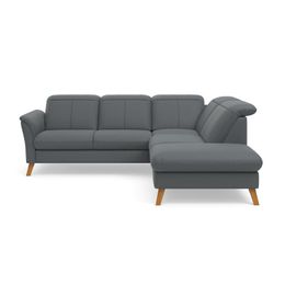 Sit & More sit&more Ecksofa &raquo;Romero L-Form&laquo; wahlweise mit oder ohne TV-Funktion, Bettfunktion, Bettkasten grau 100% Polyester