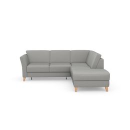 Sit & More SIT&MORE Ecksofa »Visby L-Form« Wahlweise mit Bettfunktion und Stauraum, frei im Raum stellbar silber