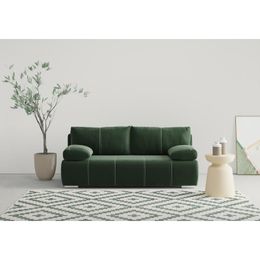 Collection AB Sofa »Torsten« mit Bettfunktion und Bettkasten grün