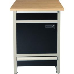 ONDIS24 Werkbank »PRO Finn Plus« BxTxH: 60x60x95 cm hellgrau/schwarz
