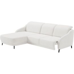 Sit & More sit&more Ecksofa &raquo;Blues L-Form&laquo; wahlweise mit Klapptisch und USB wei&szlig; 100% Polyester