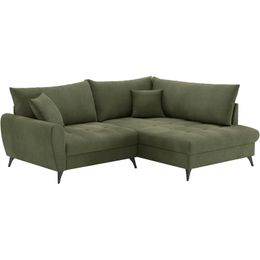 MR. COUCH Ecksofa »Blackburn II, L-Form« Mit Kaltschaumpolsterung bis 140 kg belastbar Memphis 12 green