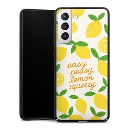 DeinDesign Galaxy S21 FE 5G Handy Hard Case Schutzh&uuml;lle schwarz Smartphone Backcover Spruch Statement Lemon Hard Case