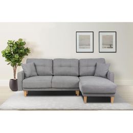 Home Affaire Ecksofa &raquo;TRIPLO optionale Schlafsofa mit Bettkasten, Ma&szlig;e B/T/H: 234/164/89 cm&laquo; L-Form wahlweise mit Bettfunktion - Liegefl&auml;che 132x210 
