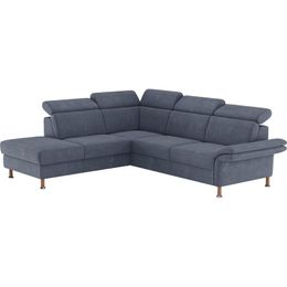 Home Affaire Ecksofa »Calypso L-Form« mit Relaxfunktion motorisch im Sofa 2, 5- Sitzer grau/blau