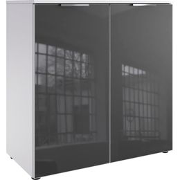 wimex Kommode &raquo;Level36 C by fresh to go&laquo; mit Glaselementen auf der Front, soft-close Funktion, 81cm breit wei&szlig; Spanplatte