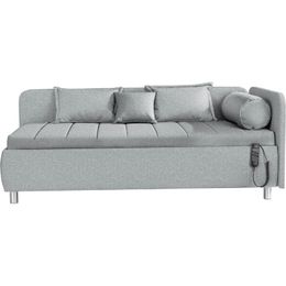 Alina Schlafsofa »Kiana« Liegefläche 90/200 cm oder 100/200 cm, Bettkasten, Zierkissen-Set grauweiß TMD 9
