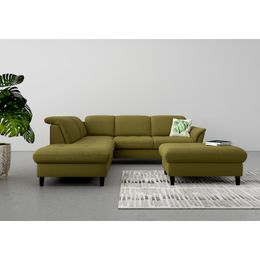 Sit & More SIT&MORE Ecksofa »Maggiore L-Form« wahlweise mit Kopfteilverstellung, Bettfunktion und Stauraum olive