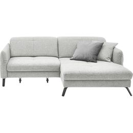set one by Musterring Ecksofa &raquo;SO 4400 V&laquo; wahlweise mit motorischer Bettfunktion & Kopfverstellung, Fu&szlig; schwarz silber 100% Polyester