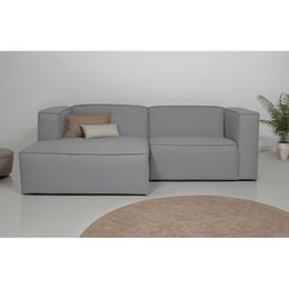 Andas Ecksofa »Dalby, L-Form, « extra tiefe Sitzfläche, mit Kedernaht, angenehmer Sitzkomfort light grey