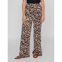 Vila Schlupfhose »VILEOA RW WIDE PANTS - NOOS« Black AOP:LEO XL (42) - N-Gr N-Gr XL (42) Modische Hose von Vila