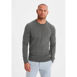 H.I.S. H.I.S Herren Strickpullover Regular Fit, Langarm, Pullover aus Feinstrick, Baumwollmischung grau S (44/46)