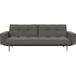 INNOVATION LIVING Sofa »Splitback« mit Armlehne und hellen Styletto Beinen, in skandinavischen Design darkgrey