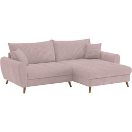 MR. COUCH Ecksofa »Blackburn II, L-Form« Mit Kaltschaumpolsterung bis 140 kg belastbar Stripes 8626 flamingo