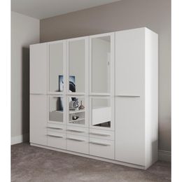 Priess Kleiderschrank »Schrank Garderobe Wäscheschrank Barcelona in 5 Breiten« viel Stauraum, geräumige Schubkästen, mit Spiegel, MADE IN GERMANY weiß