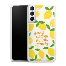 DeinDesign Galaxy S22+ Handy Silikon H&uuml;lle Case transparent Handyh&uuml;lle Spruch Statement Lemon Silikon Case