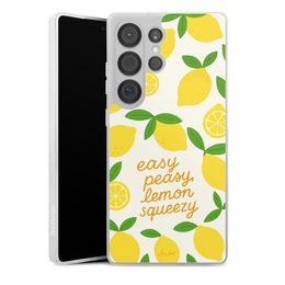 DeinDesign Galaxy S25 Ultra Handy Silikon H&uuml;lle Case transparent Handyh&uuml;lle Spruch Statement Lemon Silikon Case