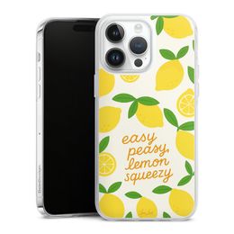 DeinDesign iPhone 14 Pro Max Handy Silikon H&uuml;lle Case transparent Handyh&uuml;lle Spruch Statement Lemon Silikon Case