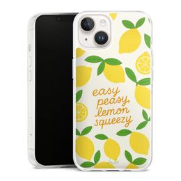 DeinDesign iPhone 14 Handy Silikon H&uuml;lle Case transparent Handyh&uuml;lle Spruch Statement Lemon Silikon Case