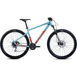 GHOST Mountainbike &raquo;Kato Essential AL&laquo; 24 Gang Shimano Acera RD-M360 Schaltwerk Kettenschaltung f&uuml;r Damen und Herren, Kettenschaltung blau Mountainbike