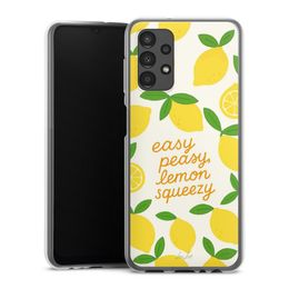 DeinDesign Galaxy A13 4G Handy Silikon H&uuml;lle Case transparent Handyh&uuml;lle Spruch Statement Lemon Silikon Case