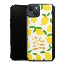 DeinDesign iPhone 14 Plus Handy Silikon H&uuml;lle Case schwarz Handyh&uuml;lle Spruch Statement Lemon
