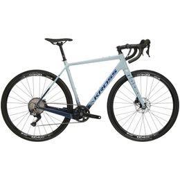 KROSS Gravelbike »Gravelbike Esker 7.0 28" blau 11 Gänge« 11 Gang Shimano GRX RX812 Schaltwerk Kettenschaltung blau+blau