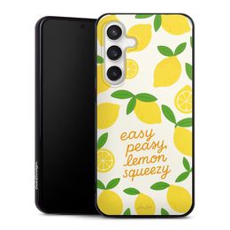 DeinDesign Galaxy S24 FE 5G Handy Silikon H&uuml;lle Case schwarz Handyh&uuml;lle Spruch Statement Lemon