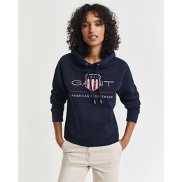 Gant Kapuzensweatshirt »ARCHIVE SHIELD HOODIE«, Mit Kapuze mit Kordelzug EVENING BLUE XXL XXL Moderner Hoodie von Gant