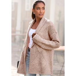 Lascana Damen Lascana Cardigan aus weicher Strickware lila 36/38