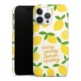 DeinDesign iPhone 14 Pro Max Handy Premium Case Smartphone Handyh&uuml;lle Schutzh&uuml;lle matt Spruch Statement Lemon Premium Case