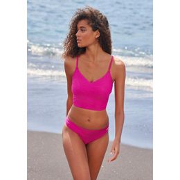 Sunseeker Crop-Bikini-Top »Loretta« mit Strukturmuster pink 32 - Cup A/B Cup A/B 32 Strukturware in trendigen Farben