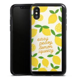 DeinDesign iPhone Xs Handy Silikon H&uuml;lle Case schwarz Handyh&uuml;lle Spruch Statement Lemon