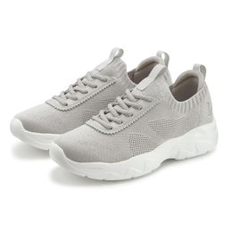 active by Lascana LASCANA ACTIVE Sneaker ultraleicht und bequem zum Reinschlüpfen mit Zierschnürung VEGAN hellgrau 39 39 Textilschuhe, Stoffschuhe mit modischer...