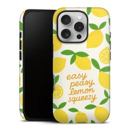 DeinDesign iPhone 16 Pro Handy Panzer Handyh&uuml;lle robuste Outdoor H&uuml;lle Schutzh&uuml;lle matt Lemon Statement Spruch Tough Case