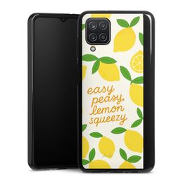 DeinDesign Galaxy A12 Handy Silikon H&uuml;lle Case schwarz Handyh&uuml;lle Spruch Statement Lemon