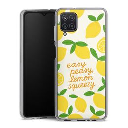 DeinDesign Galaxy A12 Handy Silikon H&uuml;lle Case transparent Handyh&uuml;lle Spruch Statement Lemon Silikon Case