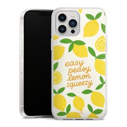 DeinDesign iPhone 13 Pro Max Handy Silikon H&uuml;lle Case transparent Handyh&uuml;lle Spruch Statement Lemon Silikon Case