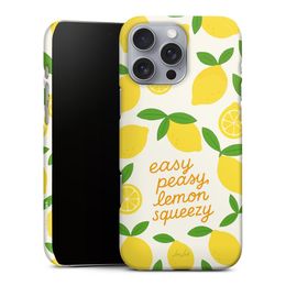 DeinDesign iPhone 16 Pro Max Handy Premium Case Smartphone Handyh&uuml;lle Schutzh&uuml;lle matt Spruch Statement Lemon Premium Case
