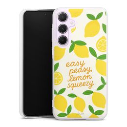 DeinDesign Galaxy A55 5G Handy Silikon H&uuml;lle Case transparent Handyh&uuml;lle Spruch Statement Lemon Silikon Case