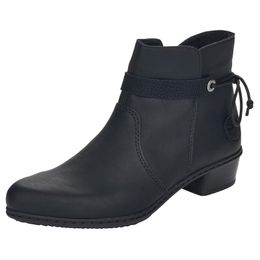 Rieker Stiefelette, Blockabsatz, Ankleboots mit Zierbändern schwarz 39 39 In eleganter Optik
