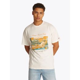 Tommy Jeans T-Shirt »TJM RLX BEACH CLUB GRAPHIC TEE« Ancient White S S Rundhalsshirt von Tommy Jeans