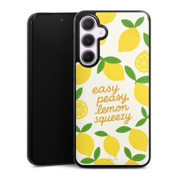 DeinDesign Galaxy A55 5G Handy Silikon H&uuml;lle Case schwarz Handyh&uuml;lle Spruch Statement Lemon