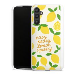 DeinDesign Galaxy A34 5G Handy Silikon H&uuml;lle Case wei&szlig; Handyh&uuml;lle Spruch Statement Lemon Silikon Case