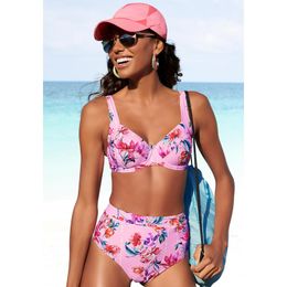 Sunseeker Bügel-Bikini-Top »Modern« in kompakterer Form rosa-bedruckt 38 - Cup B Cup B 38 Mit modernem Blumenprint