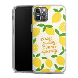 DeinDesign iPhone 12 Pro Max Handy Silikon H&uuml;lle Case transparent Handyh&uuml;lle Spruch Statement Lemon Silikon Case
