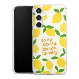 DeinDesign Galaxy S23 FE Handy Silikon H&uuml;lle Case transparent Handyh&uuml;lle Spruch Statement Lemon Silikon Case